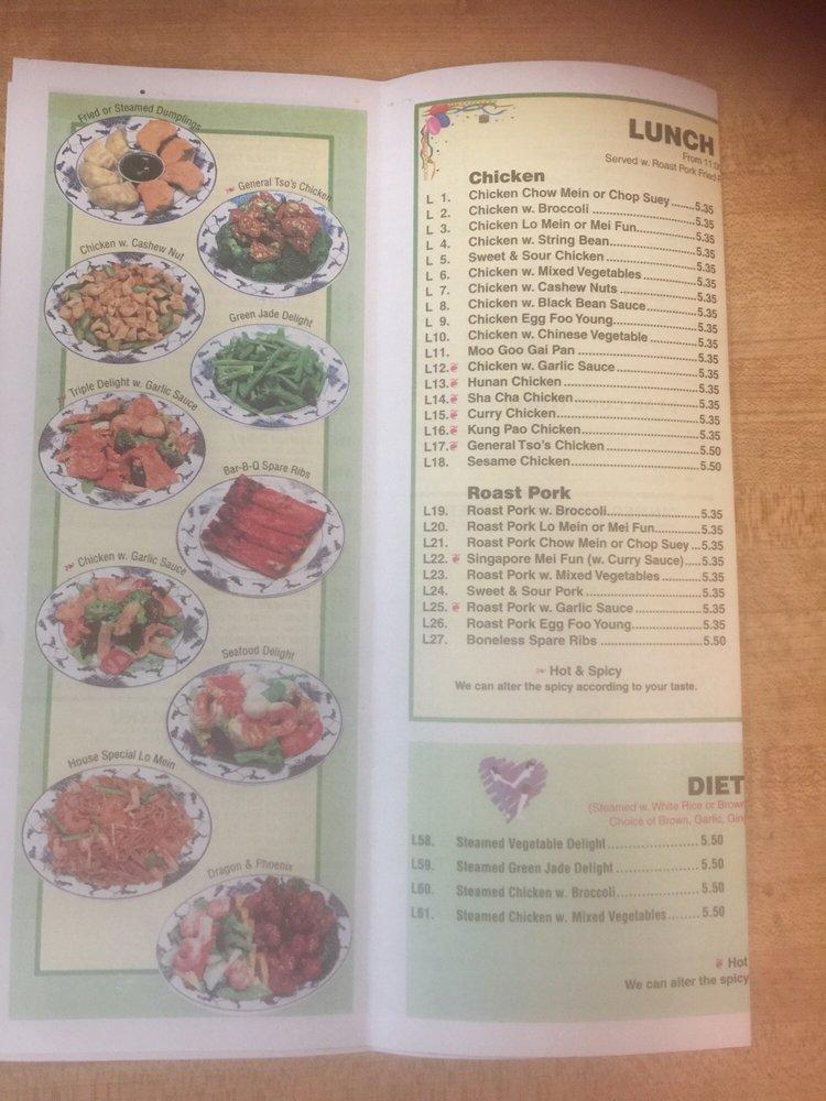 Menu at Lucky Inn restaurant, Maybrook