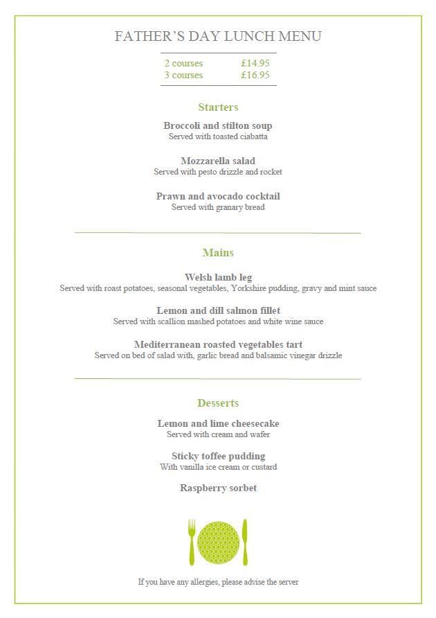 Menu at Par 3 Cafe and Lounge Bar, Bushey