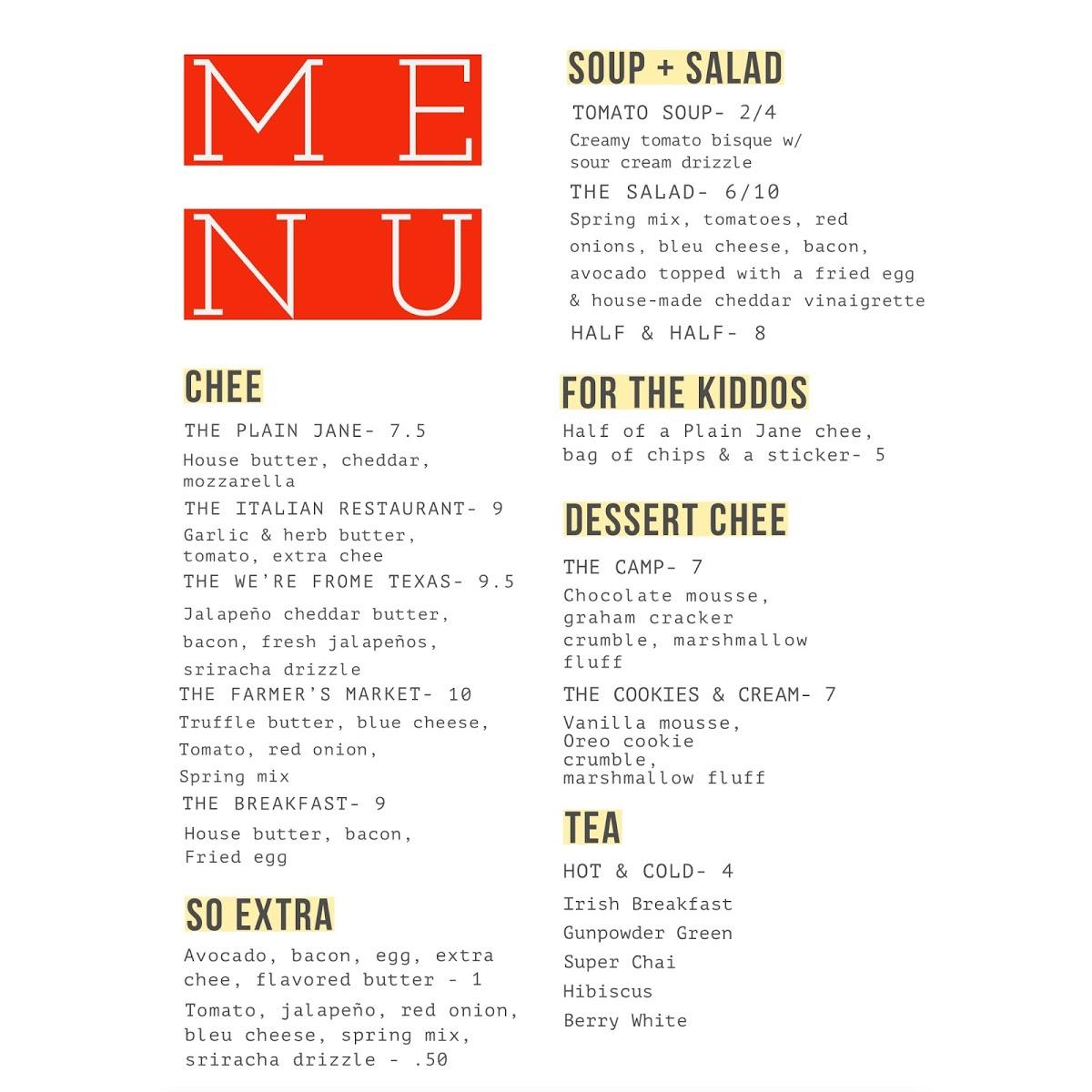 Menu at The Compound restaurant, Clinton