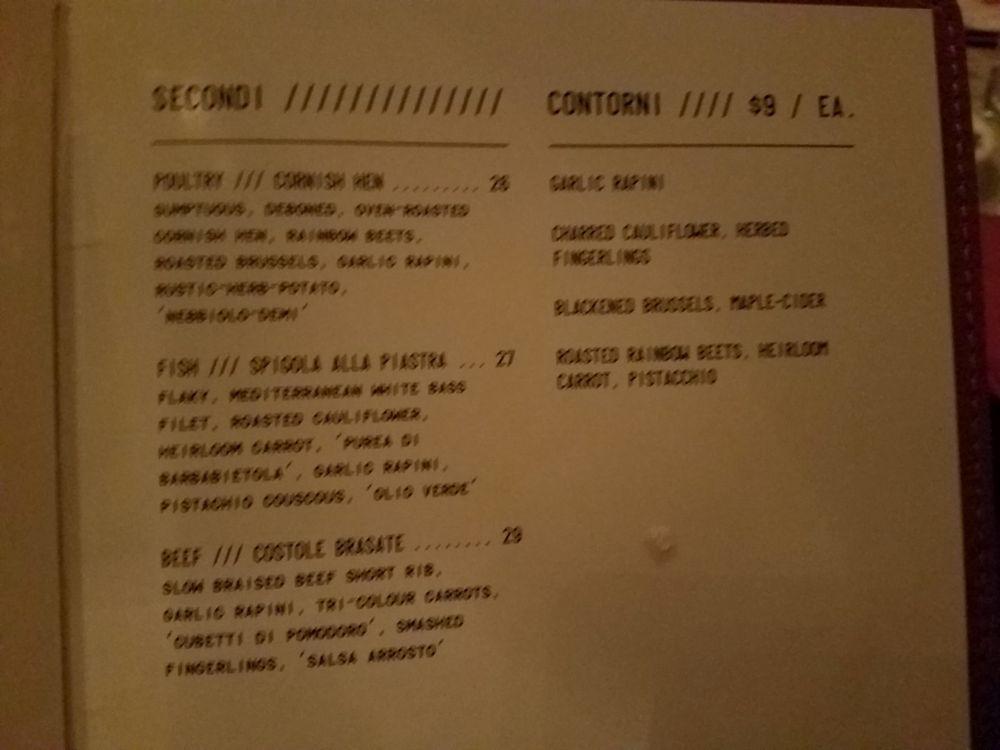 Menu at Nodo Junction restaurant, Toronto, Dundas St W