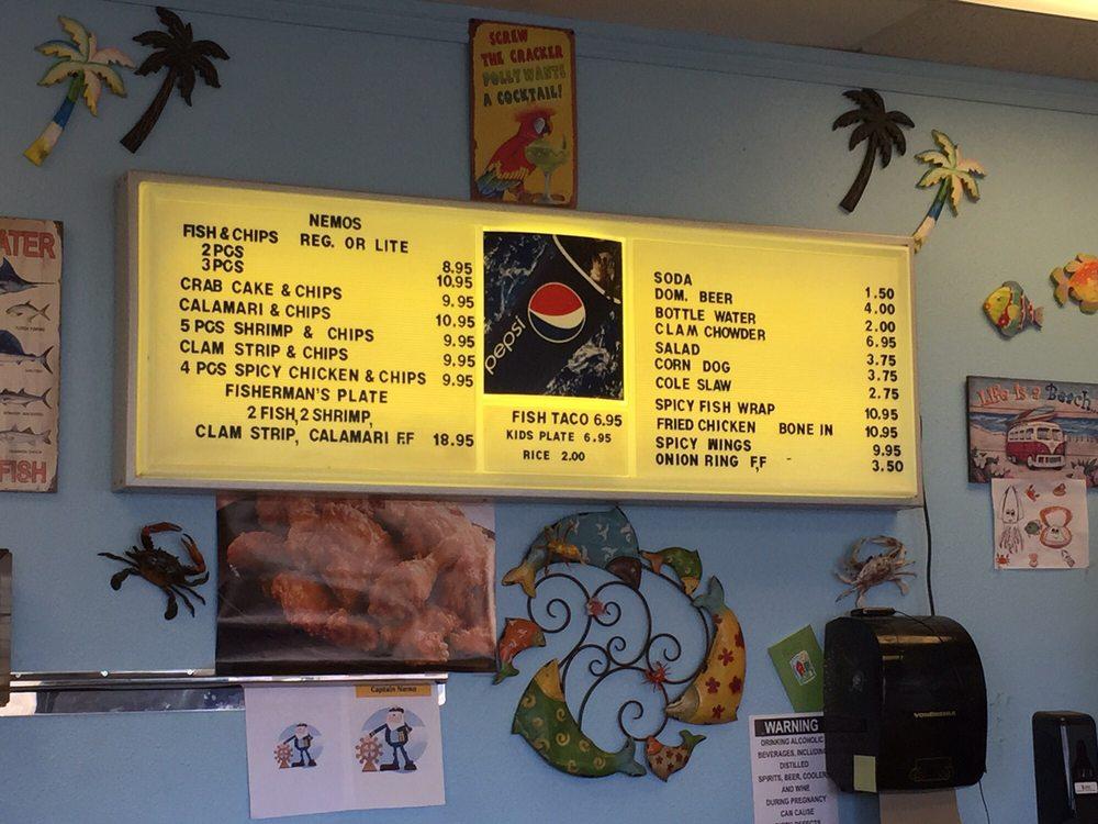 Menu at Nemo's Fish & Chips restaurant, Page