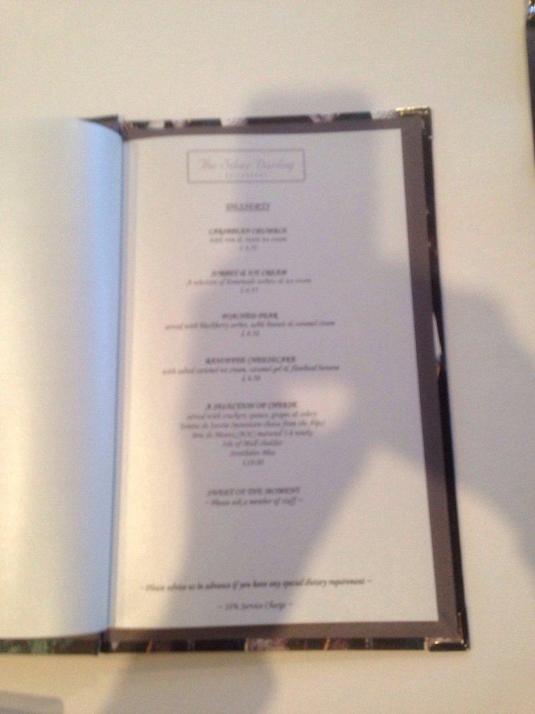 Menu at The Silver Darling restaurant, Aberdeen