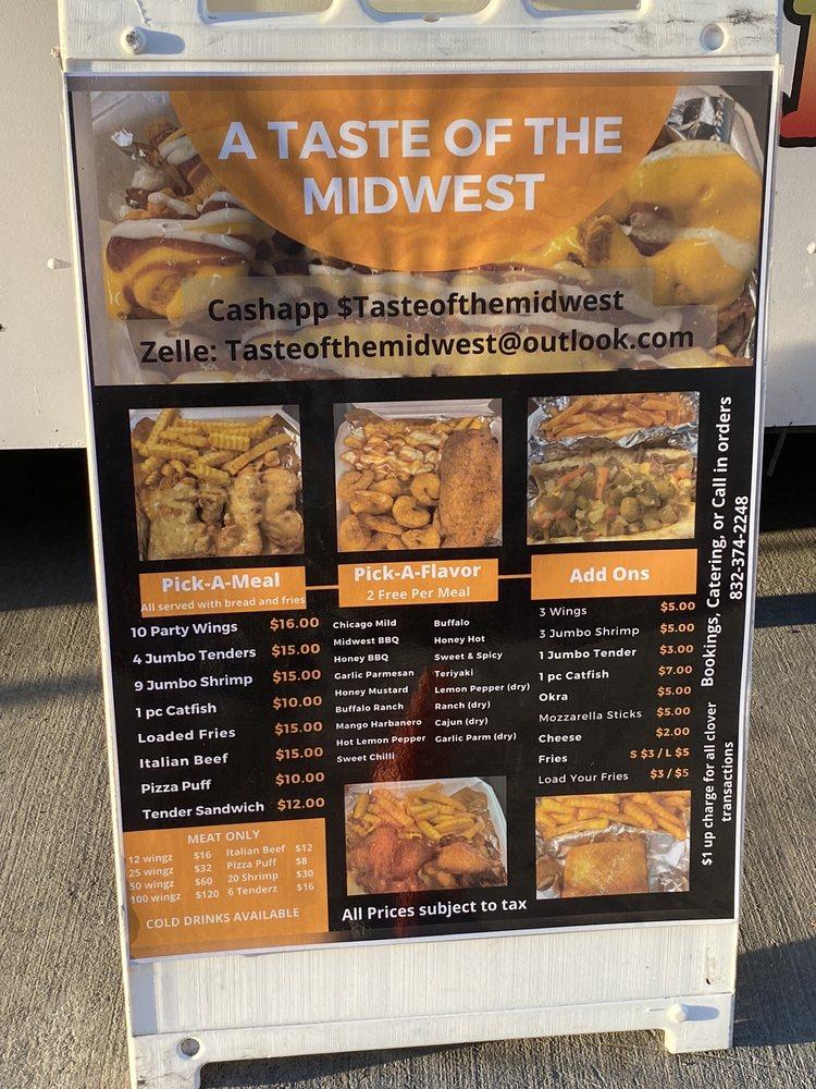 Menu at A Taste of the Midwest, Houston, Kuykendahl Rd