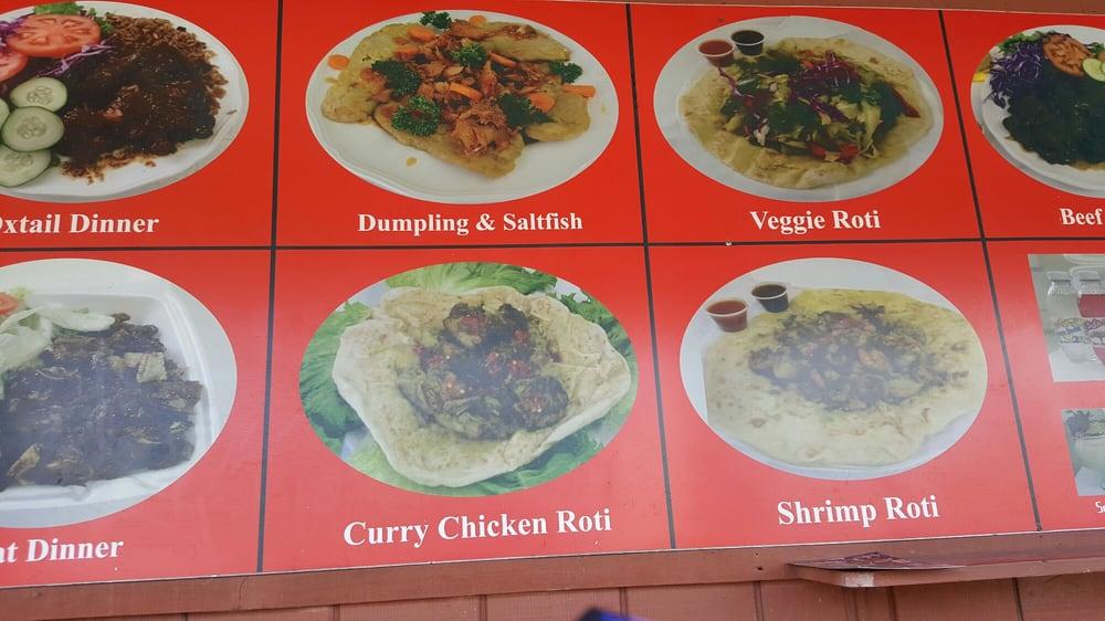 Menu at Asha's Roti Shop restaurant, Baytown