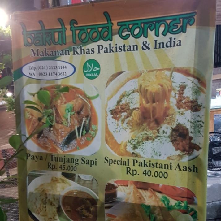 Carta del restaurante Bakul Food Corner, Central Jakarta