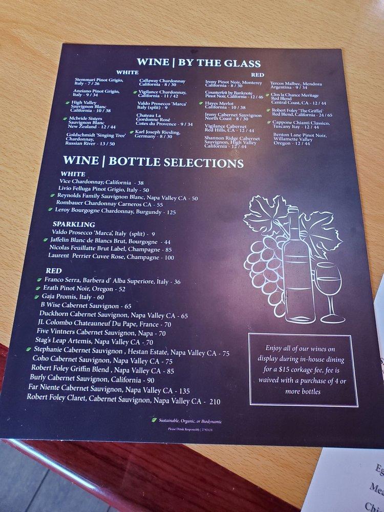 Menu at City Hall Cafe & Wine bar, Tavernier