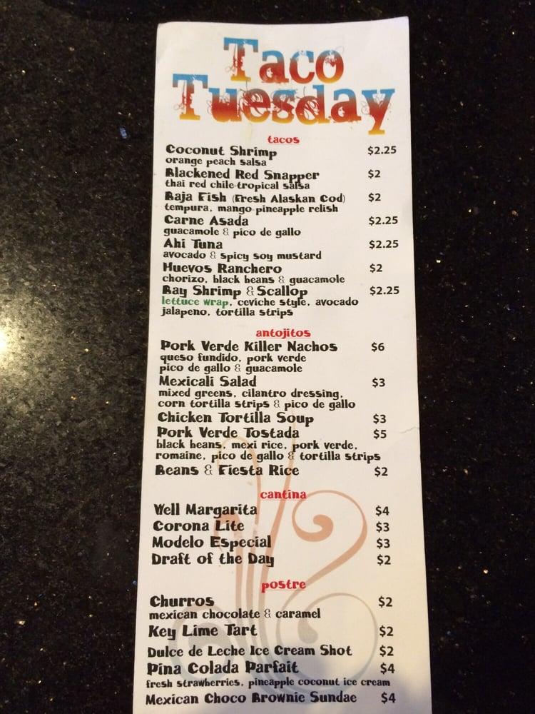 Menu at Elements Restaurant, Logan