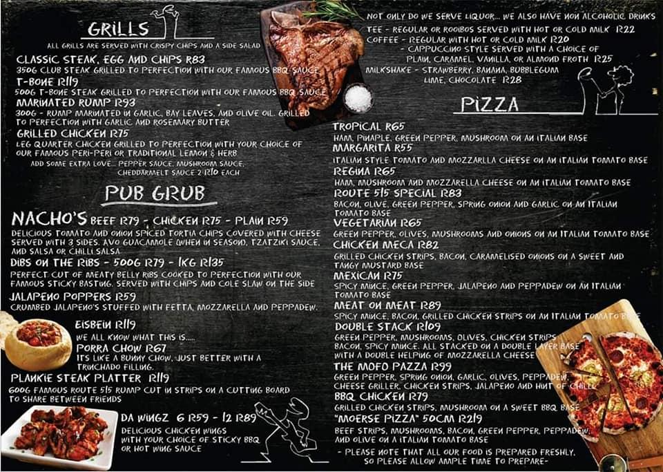 Menu at Route 515 Pub & Grill, Rayton