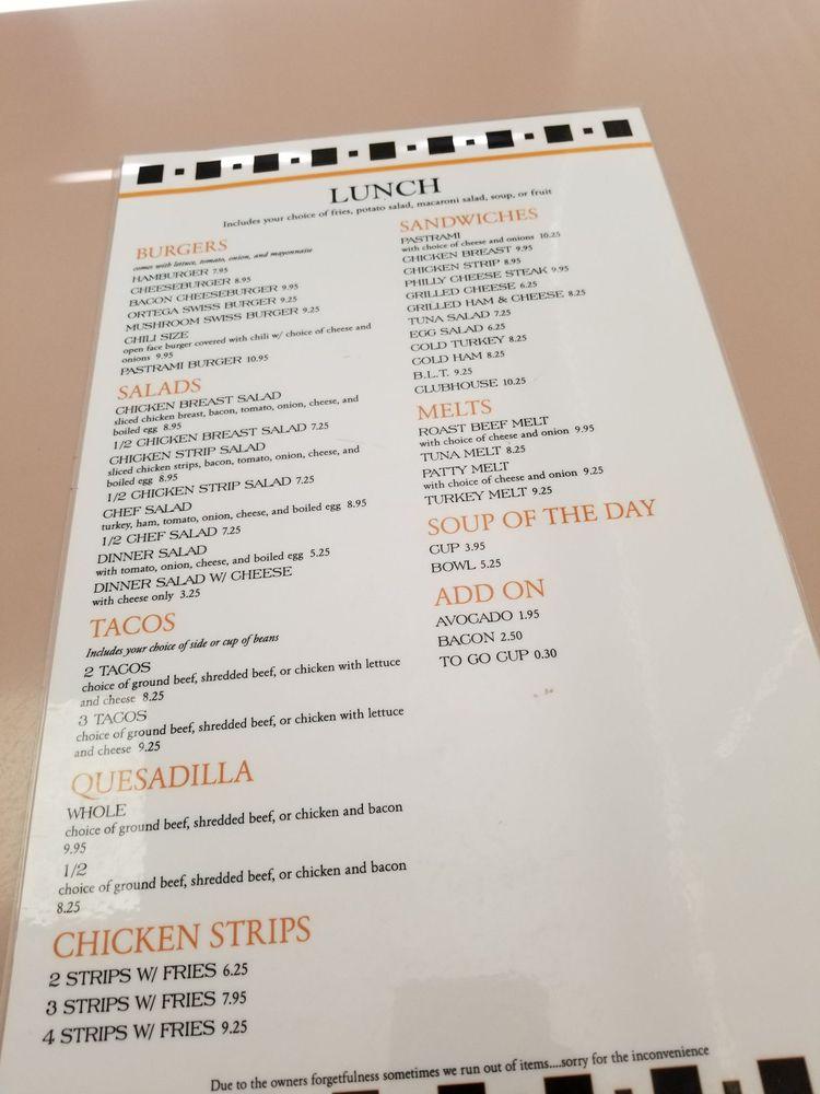 Menu at Carla's Cafe, Bakersfield