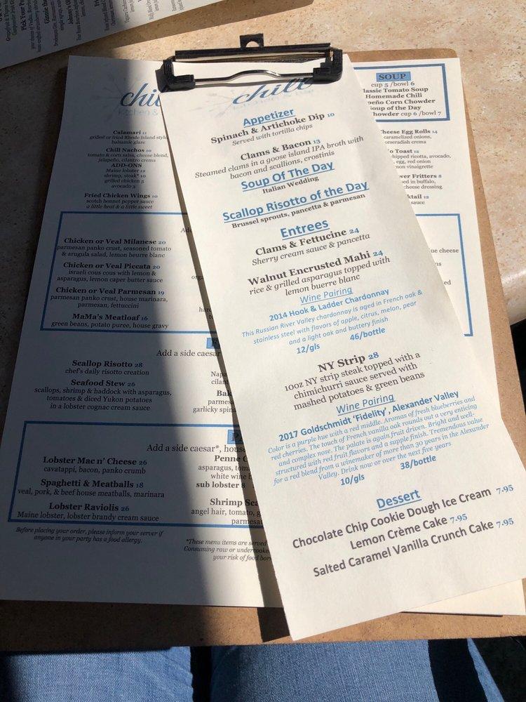 Menu at Chill Kitchen and Bar, Marlborough
