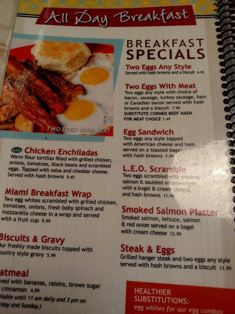 Menu at Moonlite Diner restaurant, Hollywood