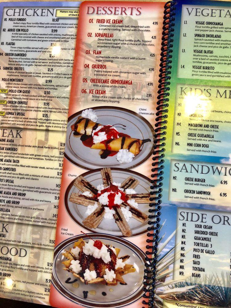 Menu at Chilito's Mexican Bar And Grill, Waterloo