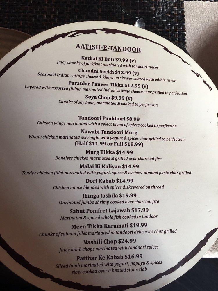 Menu at Chef's Table restaurant, Edison