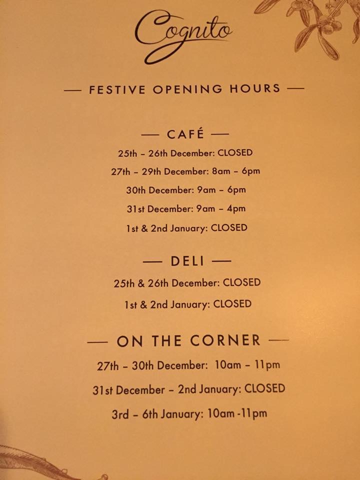 Menu at Cognito on the Corner pub & bar, Aberdeen