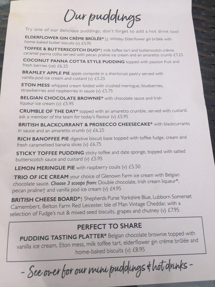Menu at Crooked Chimney Welwyn Garden pub & bar, Welwyn Garden City ...