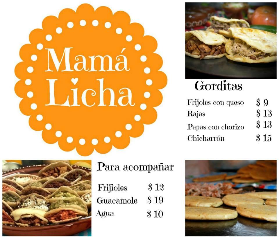 Menu at mama licha restaurant, Guadalajara, Barlovento