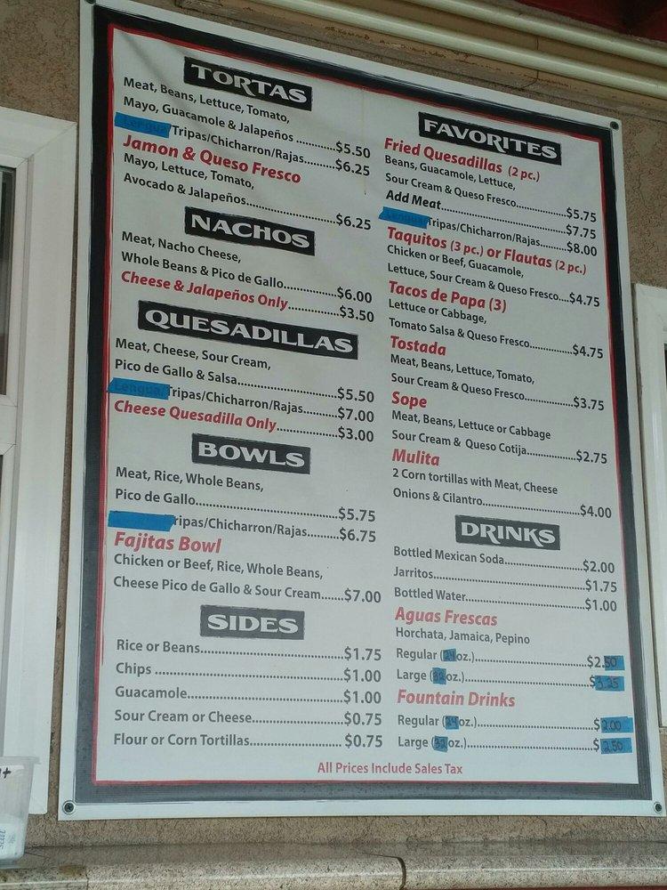 Menu at El Taco Man restaurant, El Monte, Magnolia St