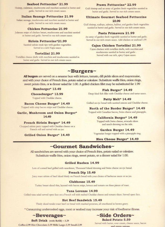 Menu at Nikki's Restaurant & Lounge, Covington, 174th Pl SE