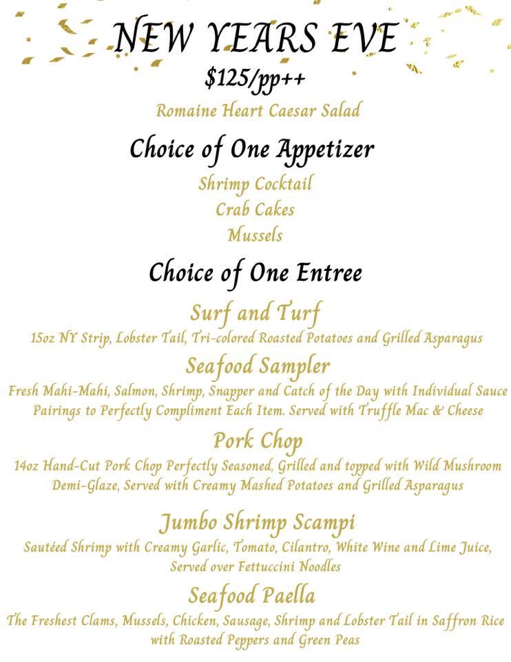 Menu at The Waverly Restaurant & Bar, Englewood