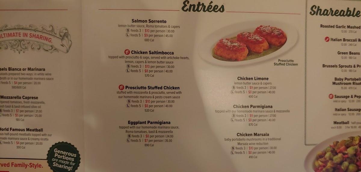 Menu at Buca di Beppo Italian Restaurant, Worthington, 60 E Wilson ...