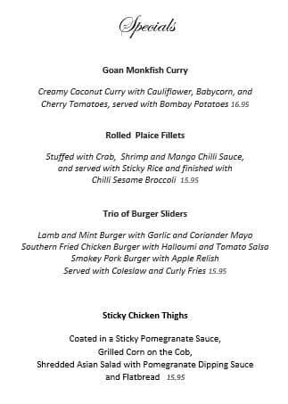 Menu at Royal Oak, Great Ayton pub & bar, Middlesbrough
