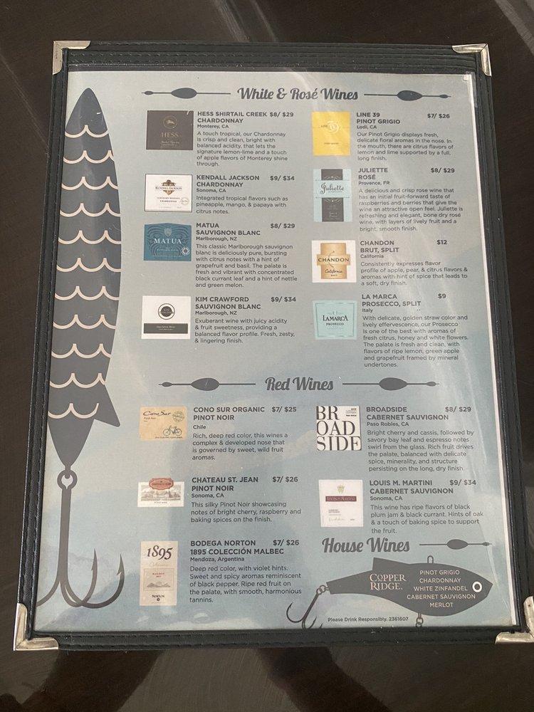 Menu at The Catch Restaurant & Bar, Key Largo