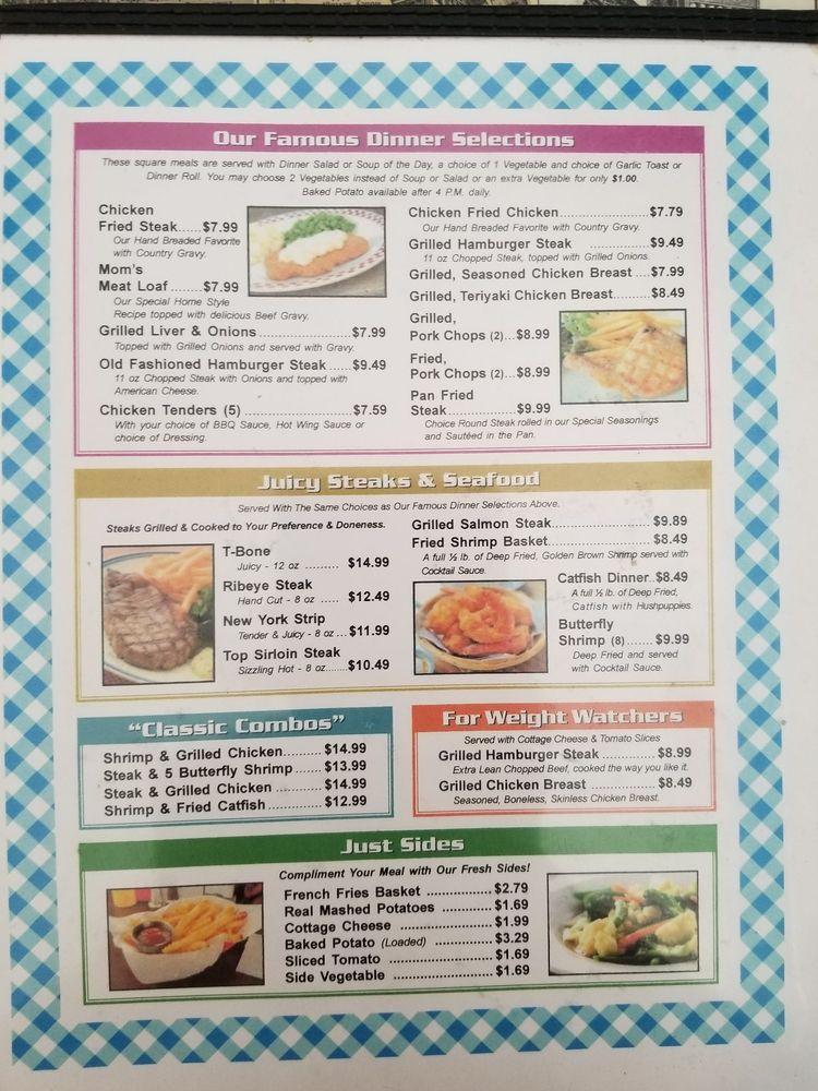 Menu at Benbrook Cafe, Fort Worth