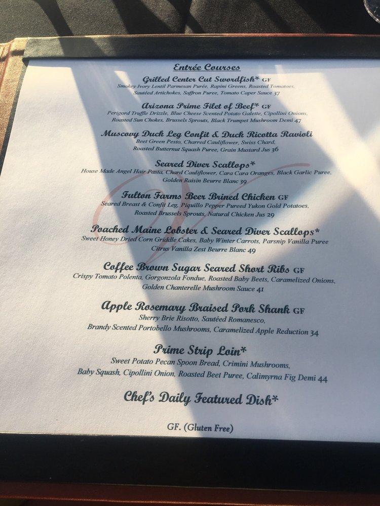 Menu at Different Pointe of View restaurant, Phoenix, N 7th St