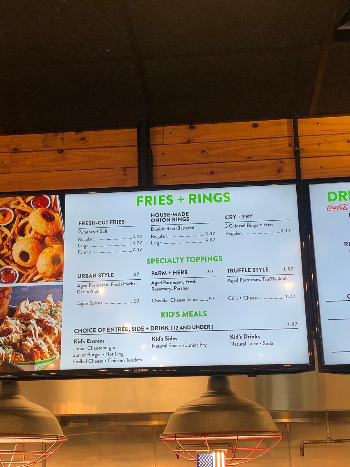 Menu at BurgerFi restaurant, Myrtle Beach, 106 Sayebrook Pkwy