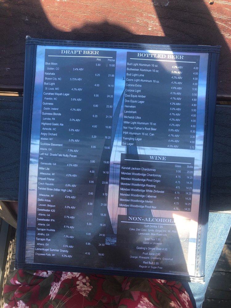 Menu at The Twisted Oar restaurant, Buford