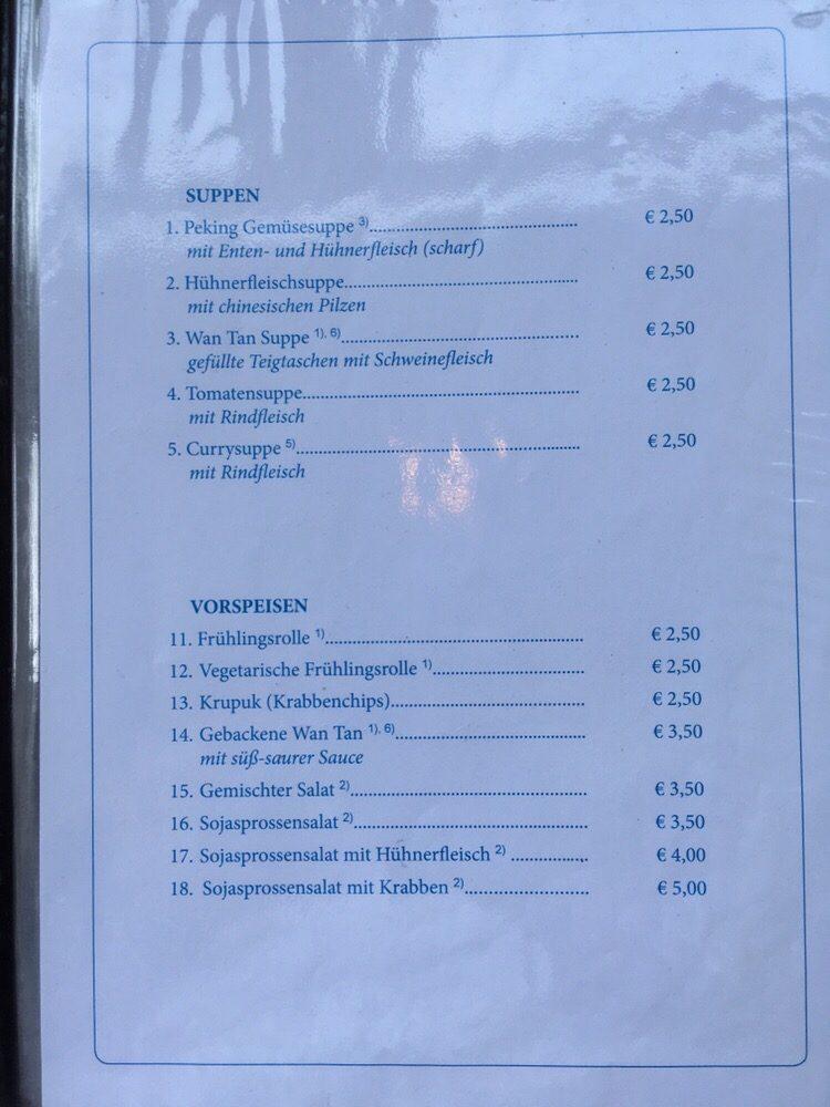 Speisekarte von China Ecke restaurant, Bremen, Kornstraße 134
