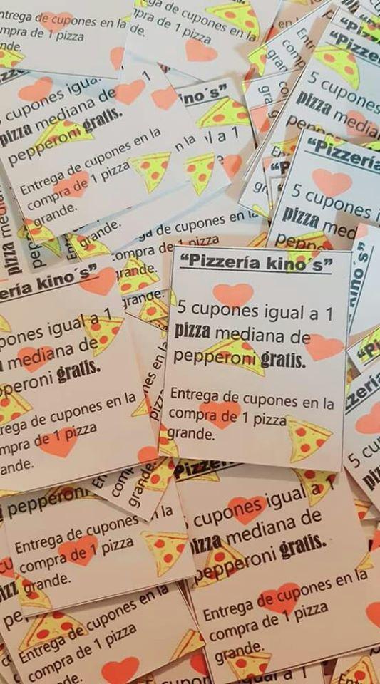 Menu at Pizzeria Kino's, Tekax de Álvaro Obregón