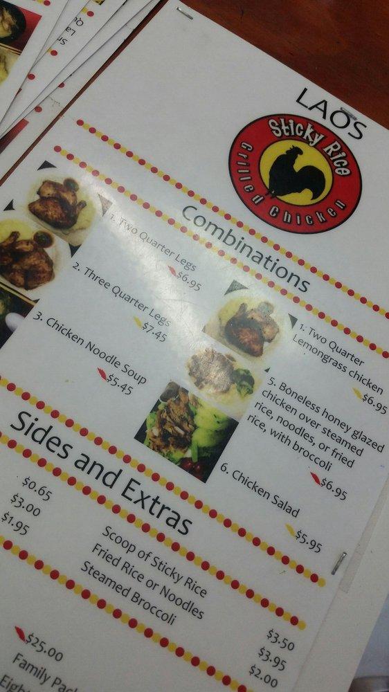 Menu at Sticky Rice restaurant, Albuquerque