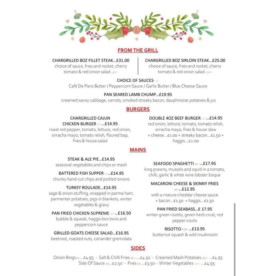 Menu at The Auldhouse Arms Bar, Glasgow