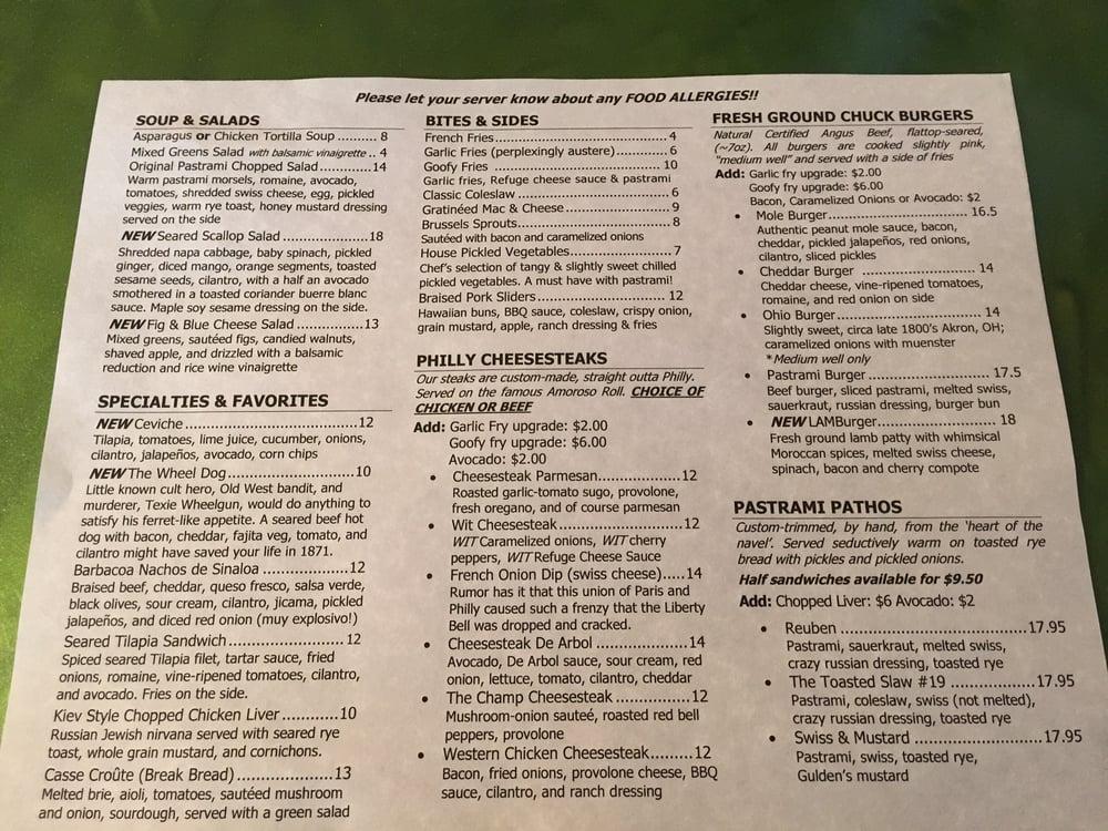 Menu at The Refuge (San Carlos) pub & bar, San Carlos