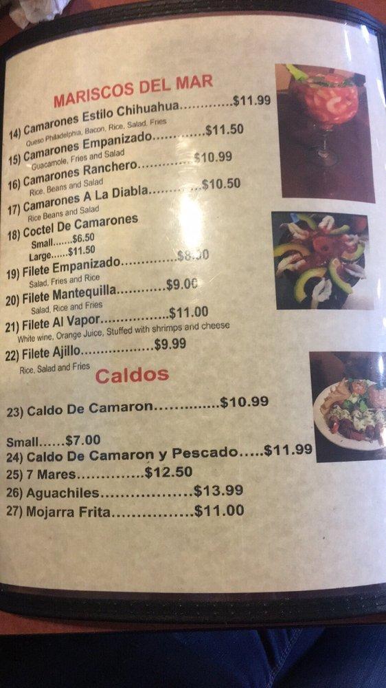 Menu at El Piquin Mexican Restaurant, Arlington