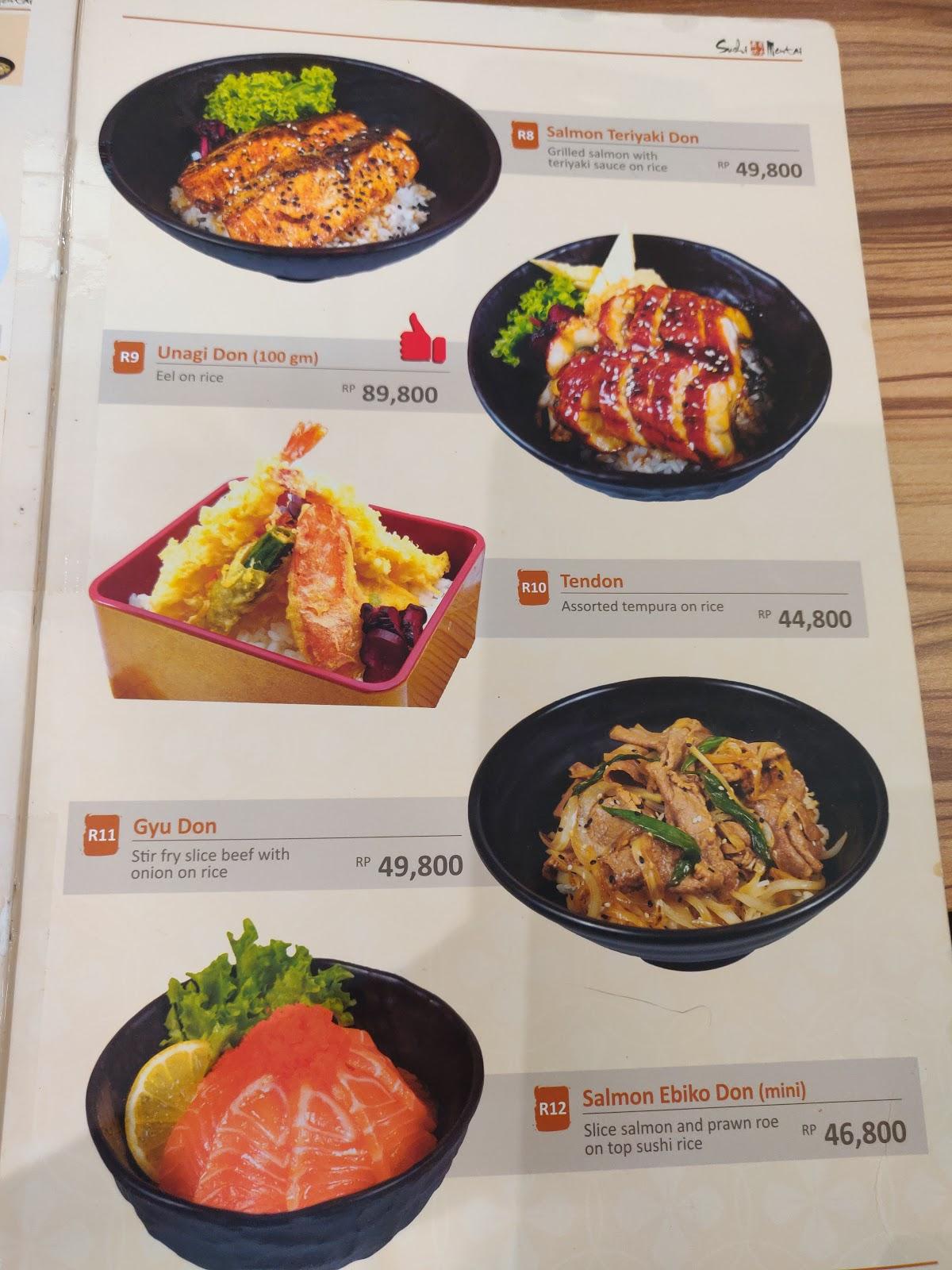 Menu At Sushi Mentai Restaurant Medan Jl DR Cipto No 2 Menu At Sushi Mentai Restaurant Medan Jl DR Cipto No 2