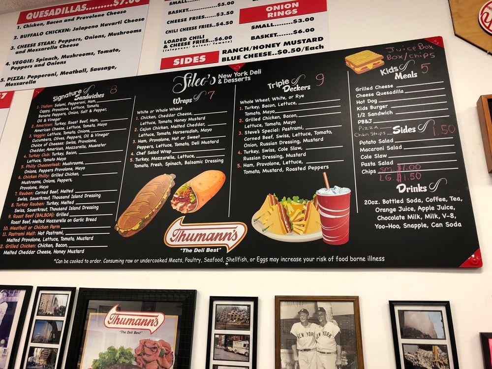 Menu at Sileo's New York Deli desserts, Indian Trail