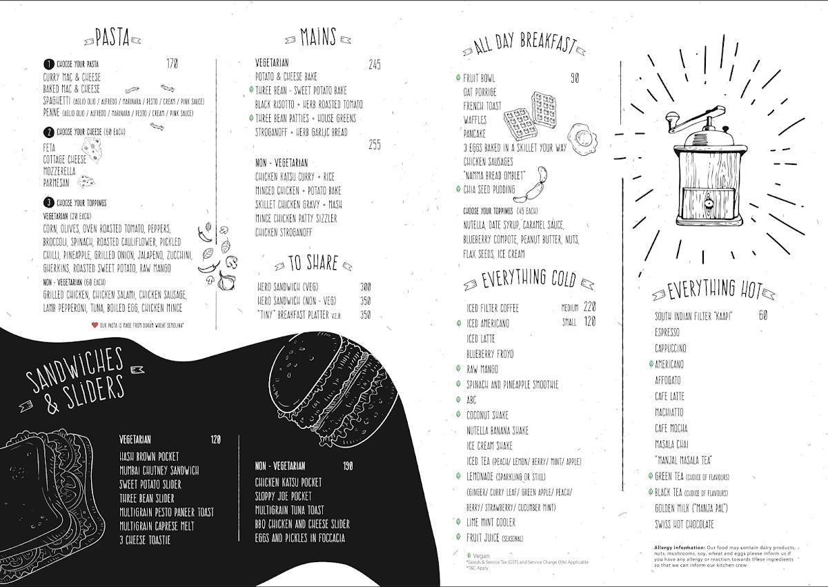Menu at Writer's Cafe - Adyar, Chennai, 49