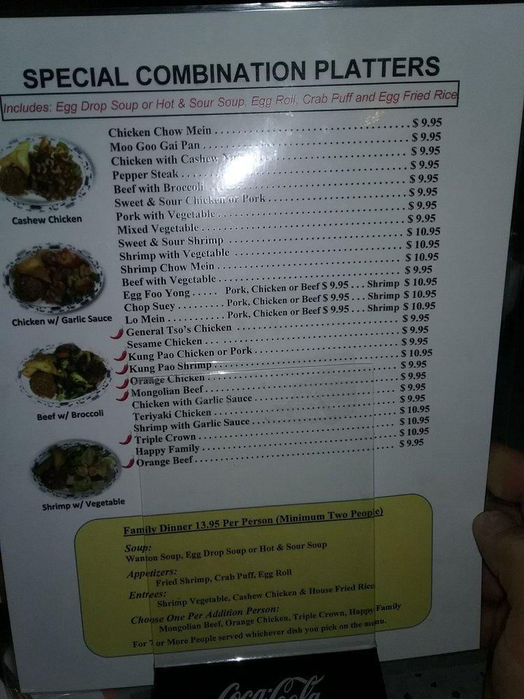 Menu at Big Wa Chinese Restaurant, Casa Grande