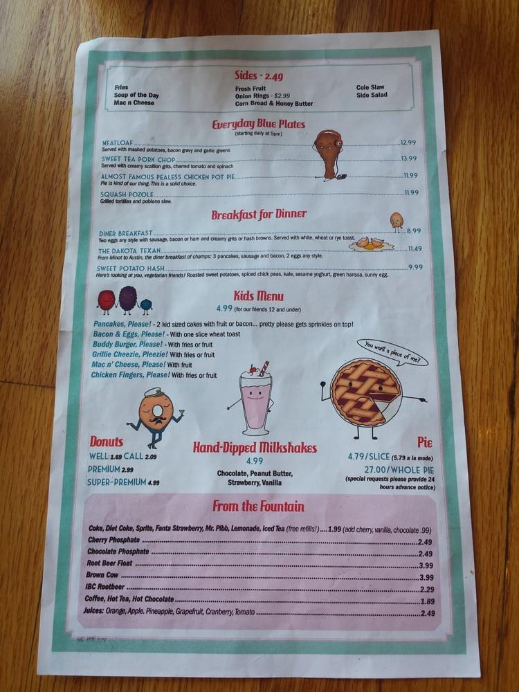 Menu at Ladybird Diner cafe, Lawrence
