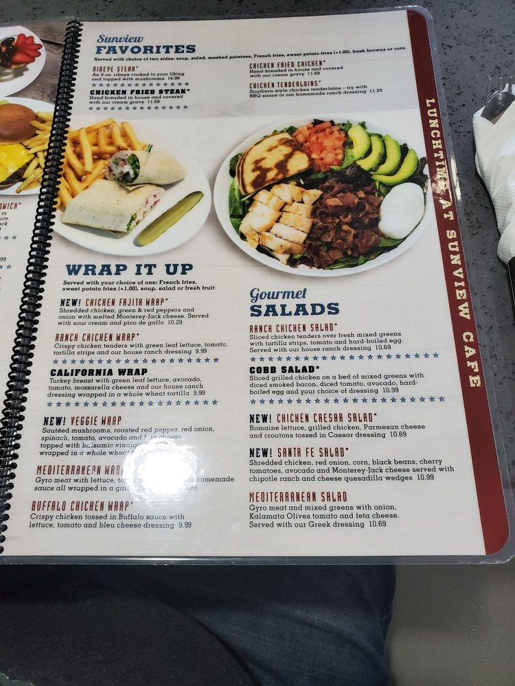 Menu at Sunview Cafe, The Colony, State Hwy 121 Ste 120