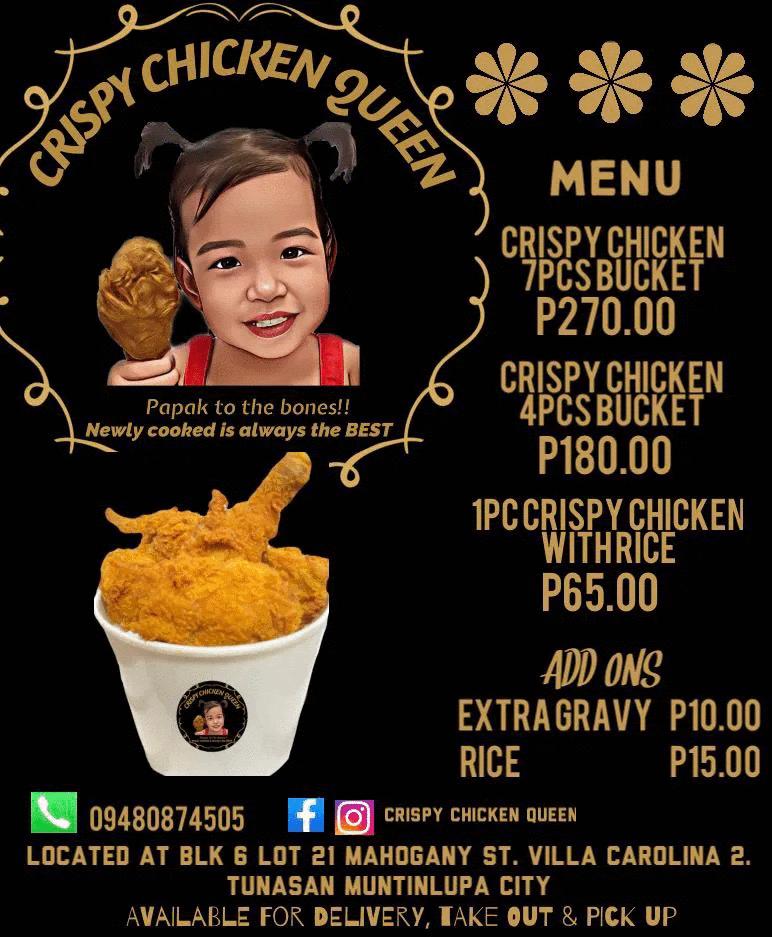 Crispy Chicken Queen VC2, Muntinlupa - Restaurant menu, prices and reviews