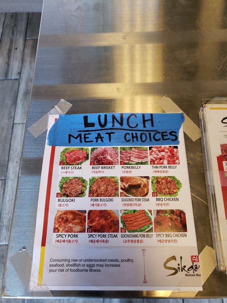 Menu at Sikdorak III restaurant, Aiea