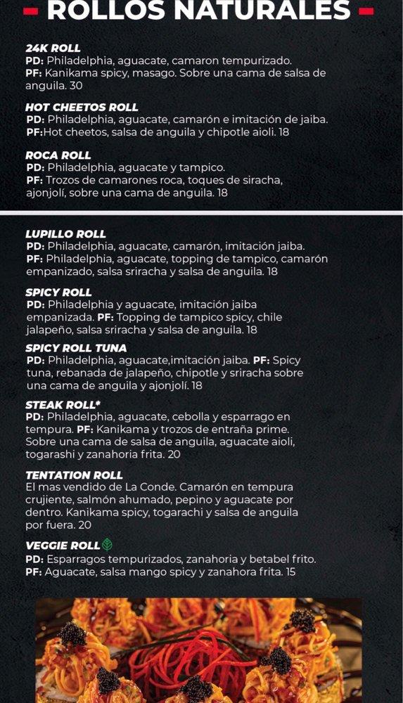 Menu at Culichi Town restaurant, Bell