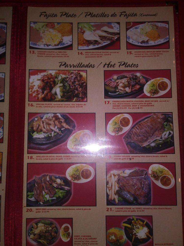 Carta de El TEJAS MEXICAN RESTAURANT, Haltom City