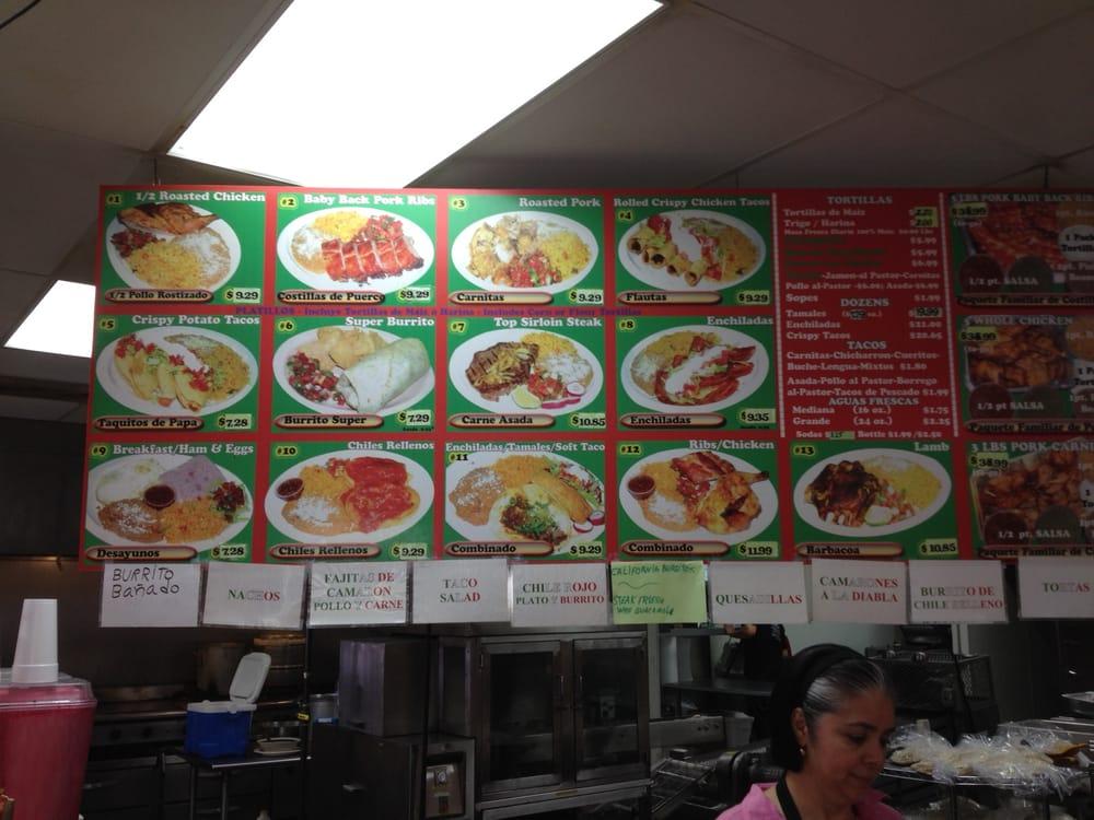 Menu at Mercado del Sol restaurant, Concord
