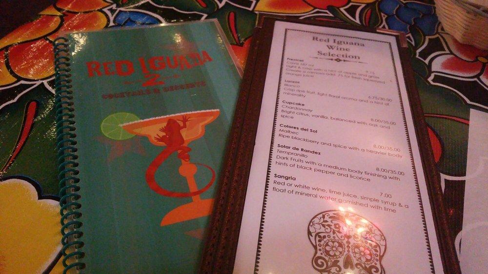 Menu at Red Iguana 2 restaurant, Salt Lake City