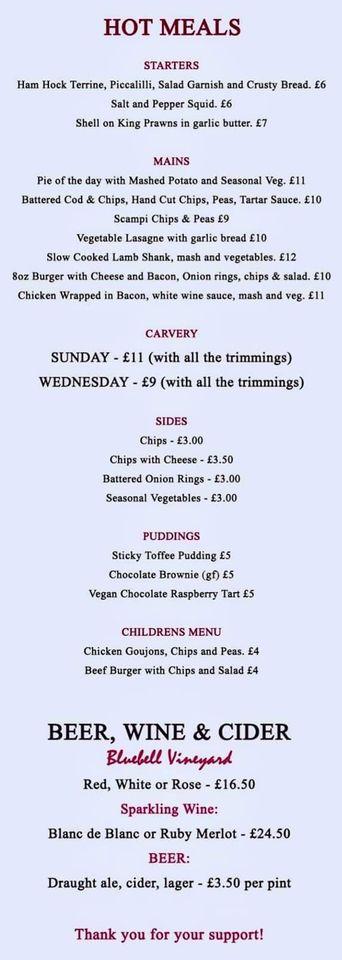 Menu at The Rose Revived pub & bar, Tonbridge