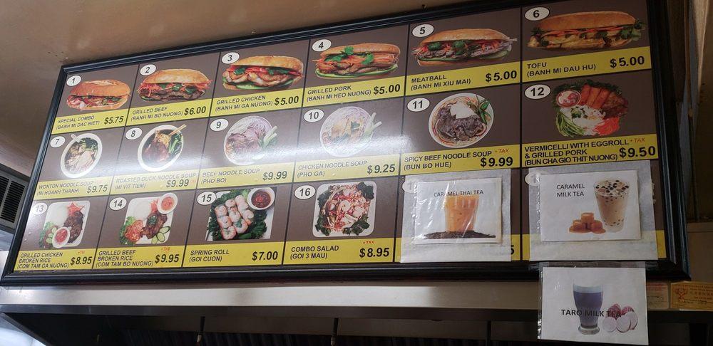 Menu at Hello Sandwich & Noodle restaurant, San Francisco